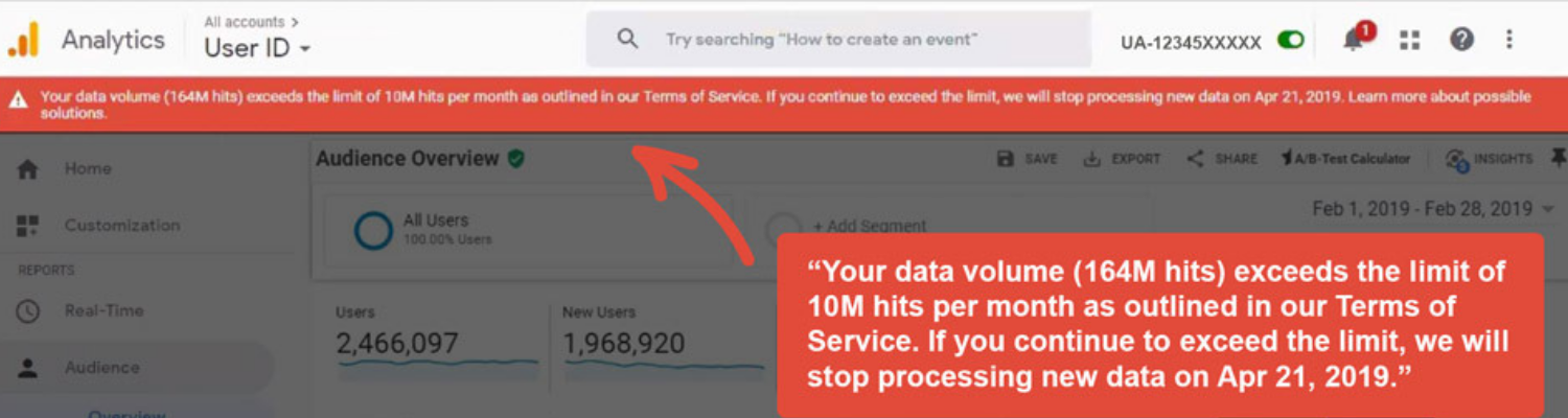 Exceeded GA's 10M hits data limit, now what? - Analytics Platform - Matomo