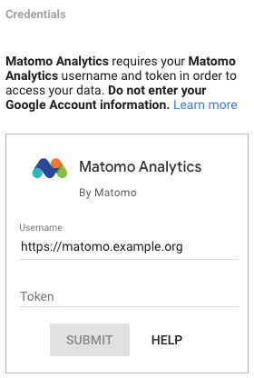 What do I enter as the Username in the Matomo Connector for Looker Studio? FAQ - Matomo ...