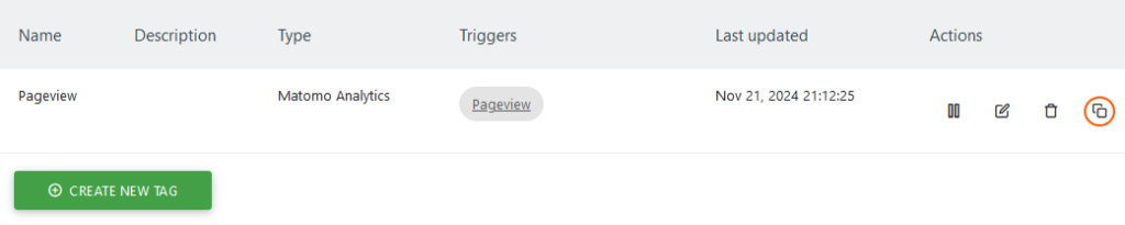 How to copy a Tag in Matomo Tag Manager FAQ - Tag Manager - Matomo Analytics Platform