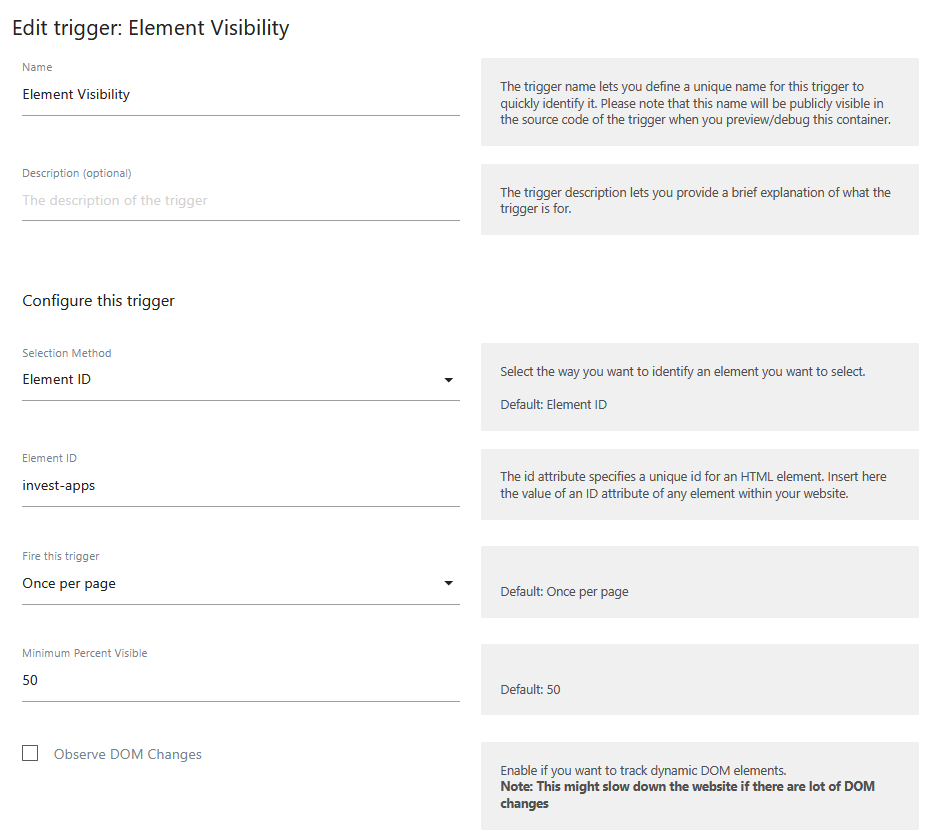 Configure the Element Visibility Trigger FAQ - Tag Manager - Matomo Analytics Platform